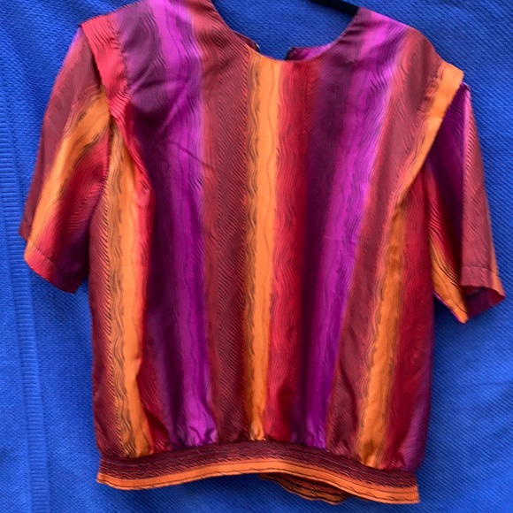 Tops | Vintage Colorful Top | Poshmark